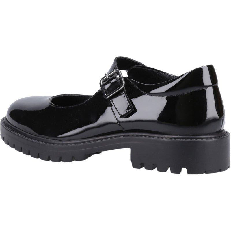 Hush Puppies Aurora Patent Senior Chaussures Noires Pour Filles En Cui – Tower London.FR